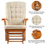 WLVOS Nursery Collection Kids Antique Rustic Rubber Wood Glider Rocking ...