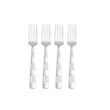 International Silver Checkered Frost 20-piece Stainless Flatware set ...