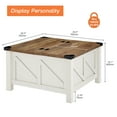 Square Coffee Table with Lift Top with Lift Top and Storage for Living ...
