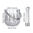BESTYASH Portable Transparent Ice Bucket Set with Handle and ...