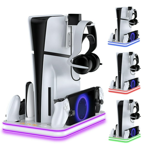 Base Carga Del Controlador Likrtyny con RGB para PS5 Portal Consola PS5 ...