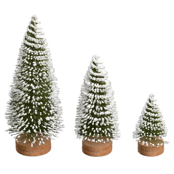 Vickerman 3"-5"-7" Frosted Green Oval Pine Artificial Christmas Tree ...