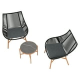 HOMETRENDS Skyler 3-Piece Patio Chat Set - Black - Walmart.ca