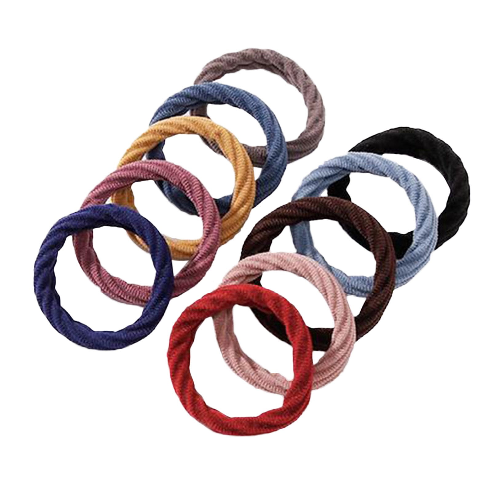 VOKE Thin Hair Elastics 1mm Thin Ties Ponytail Holders Extra Large Hair ...