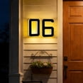 Solar LED House Numbers 6.7 Inch Waterproof Illuminated Outdoor Address ...