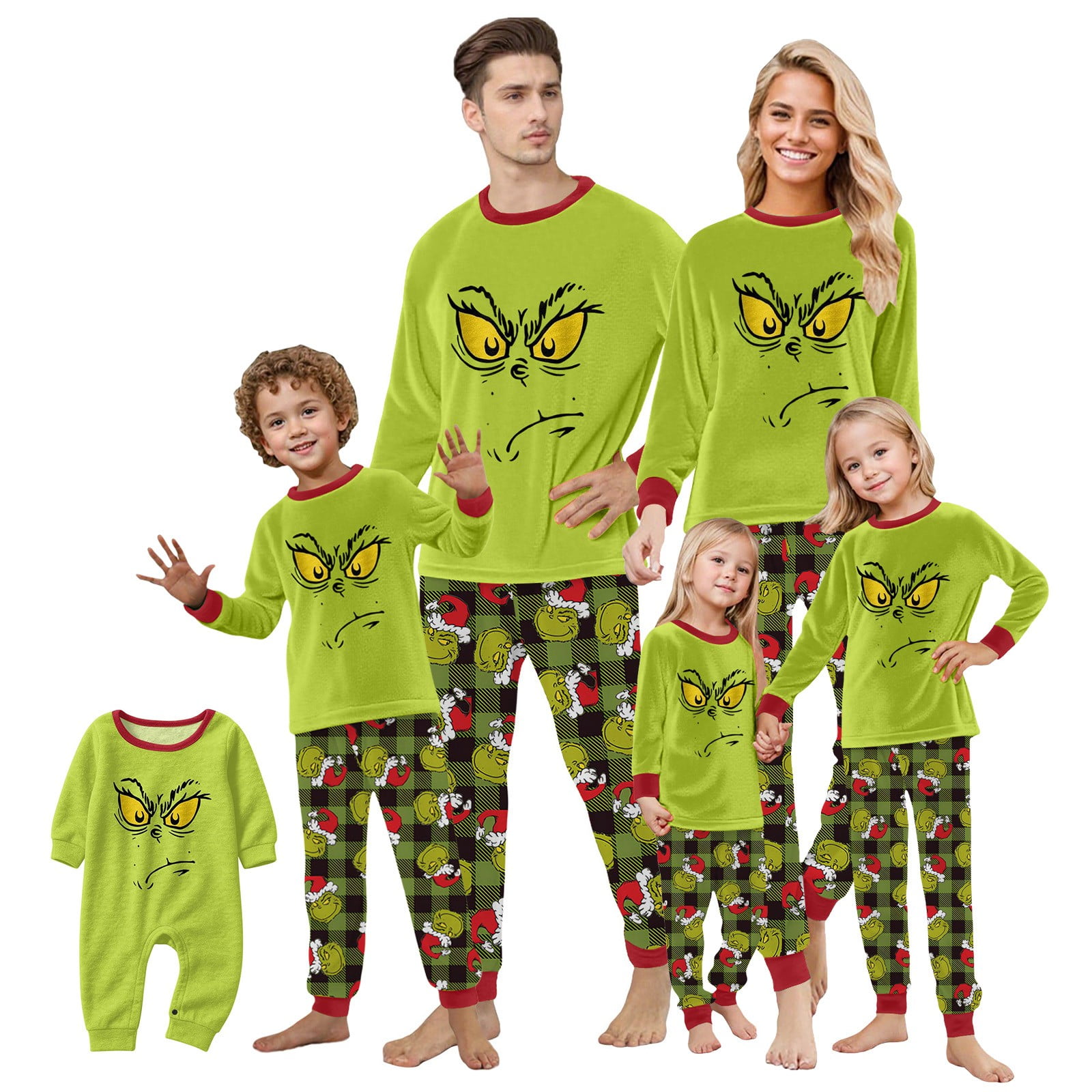 Grinch Christmas Family Matching Pajamas Set 2025, Separate Sizes for ...