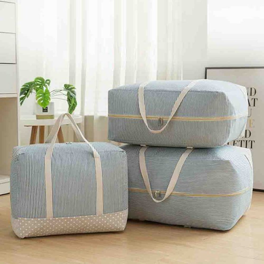 SNNROO Washable Finishing Bag, Thick Cotton Linen Quilt Storage Bag ...