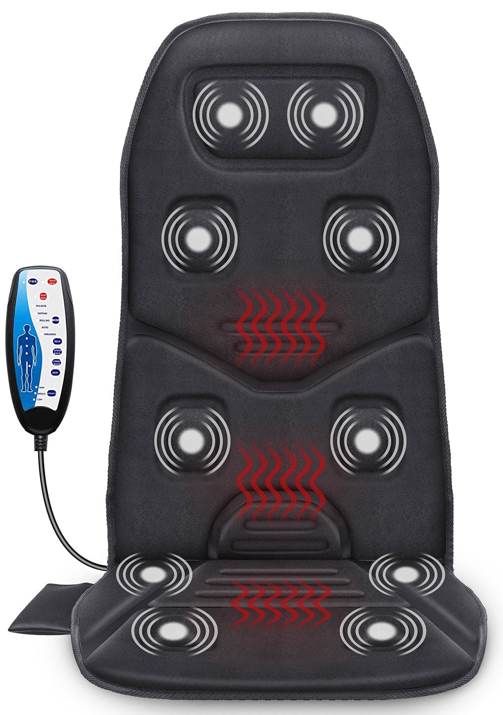 Comfier Back Massager Chair Pad, 10 Motors Vibration Massage Seat ...