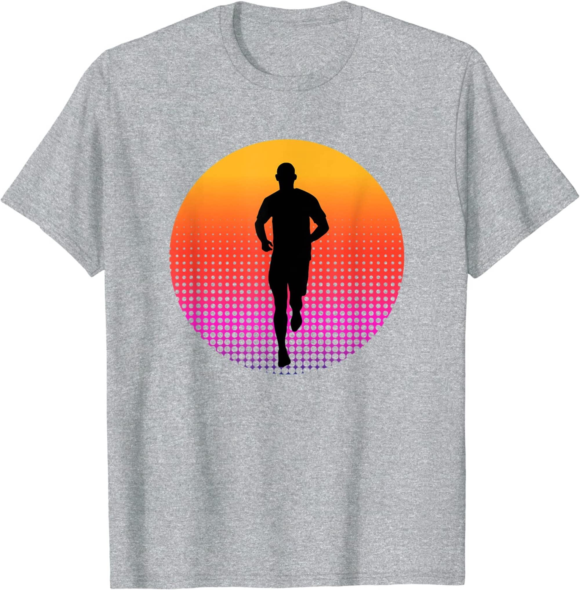 Cool Running Man Silhouette Runner Athlete Marathon Sprinter T-Shirt ...