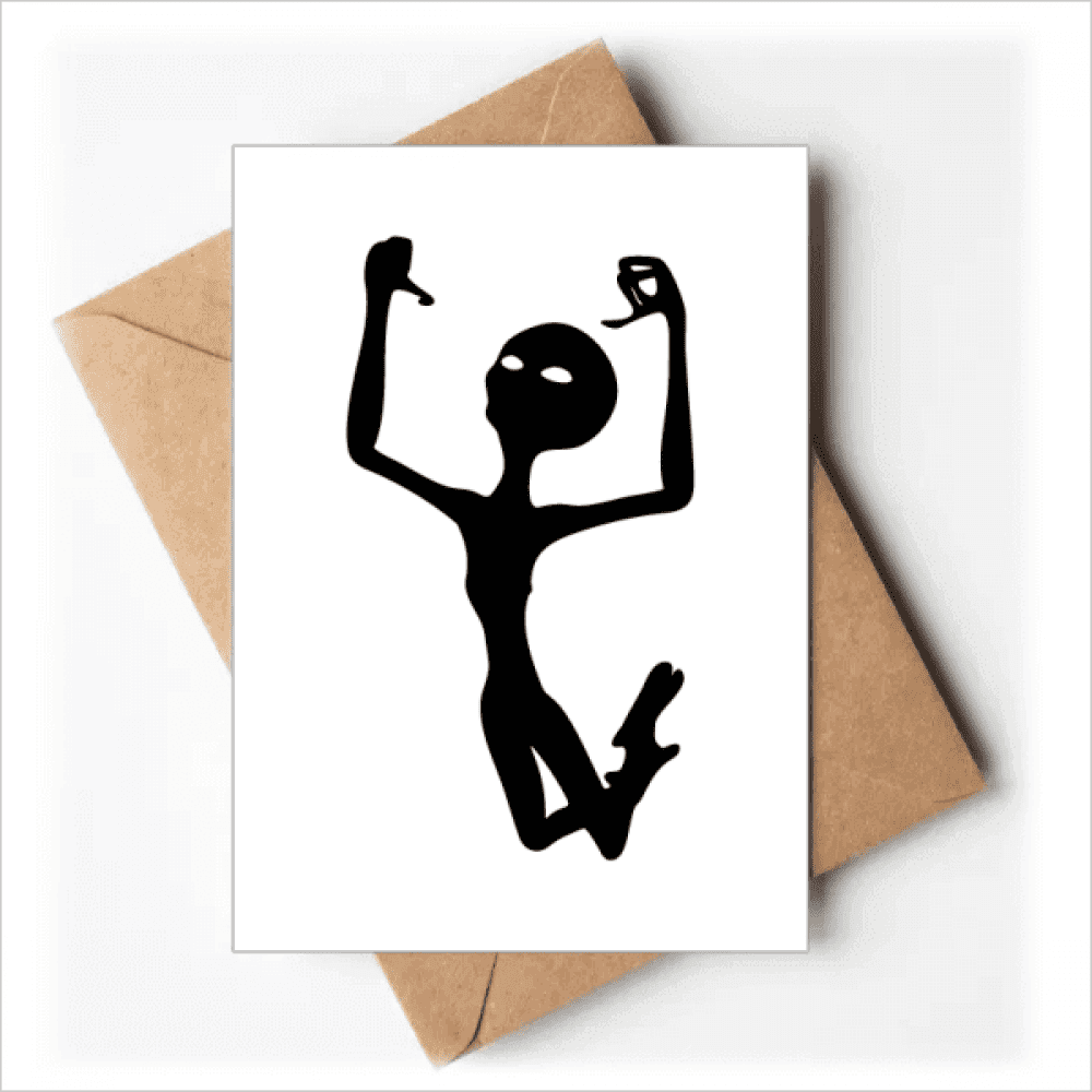 Universe And Alien Jumping Alien Greeting Cards You are Invited ...