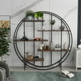 Holaki Round 5-Tier Metal Plant Stand Bookcase Storage Rack, Indoor ...