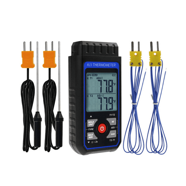 Qtmnekly Thermocouple Thermometer Digital K Type Thermometer with 4 ...