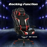 Goplus Massage Gaming Chair Racing Recliner for Gamers, with Swivel ...