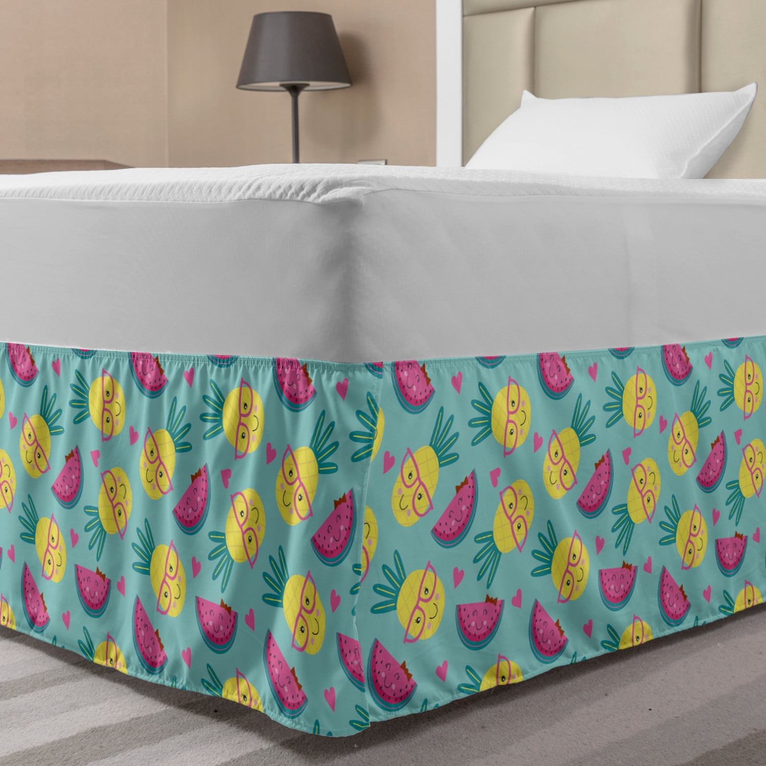 Summer Bed Skirt, Nerd Pineapple Faces Along Smart Girly Smiling ...