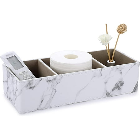 CHIKEN 3-Section Toilet Tank Topper Paper Roll Holder PU Leather ...