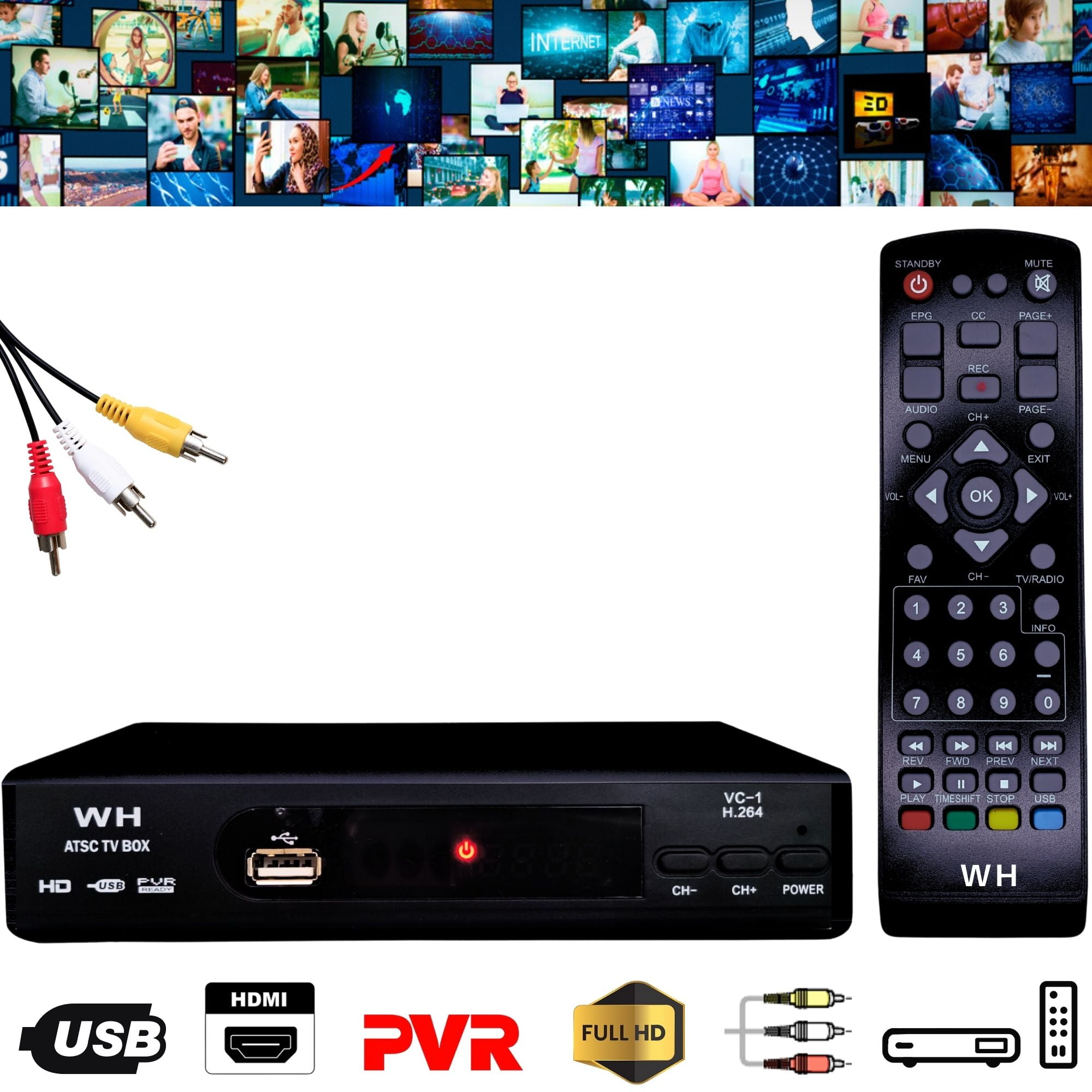 Decodificador Digital TV Convertidor 1080p FULL HD DOSYU DY-ATC-03A ...