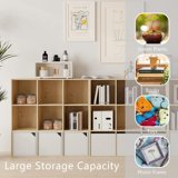 ANHDAH 9-Cube Bookcase, 11 inch Cube Storage Organizer with Closed Back ...