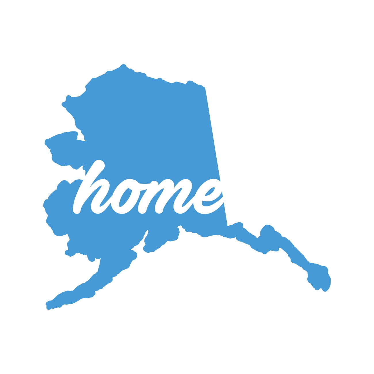 Alaska Home Sticker Decal Die Cut - Self Adhesive Vinyl - Weatherproof ...
