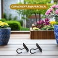 BESTYASH 2 Sets Black Curved Hanger for Garden Lanterns Wall Hooks and ...