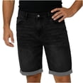 BVnarty Men's Blue Wide Leg Slim Denim Shorts Summer Casual Lightweight ...