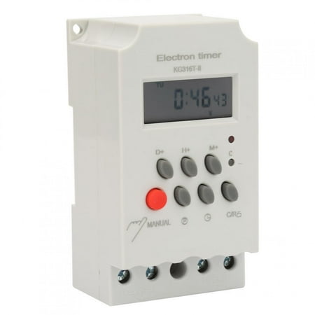 Digital Time Switch, 220VAC 25A Programmable Timer Energy Saving 1 ...