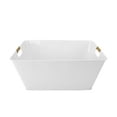 Better Homes & Gardens White Large Rectangle Galvanized Tub, 21.96" x ...