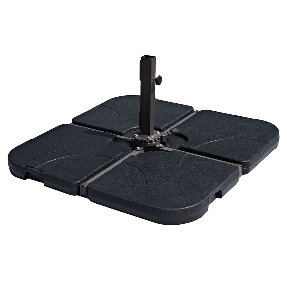 4 pcs/set Portable Plastic Square Parasol Base Water Sand Fillable ...