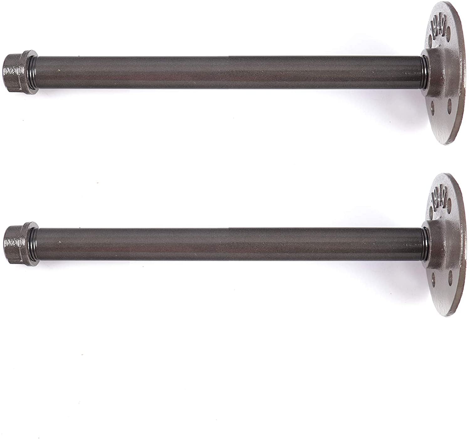 ATT Rustic Floating Shelf Brackets Industrial Iron Pipe Shelf Brackets ...