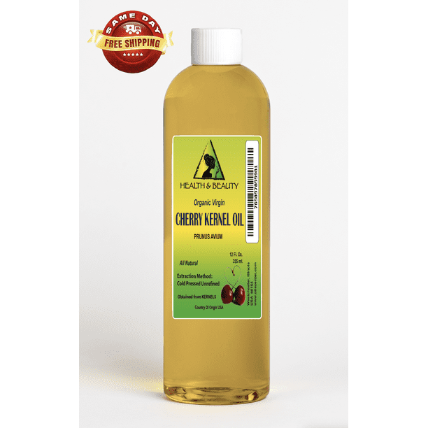 Cherry Kernel Oil Unrefined Virgin Organic Carrier Cold Pressed Premium ...