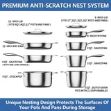 NuWave Professional 9 Pieces Induction Cookware Set, Heavy-Duty Tri-Ply ...
