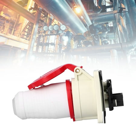 Peahefy Electrical Connector,4 Pin Power Plug,4 Pin Power Plug 3 Phase Waterproof Mount Socket ...