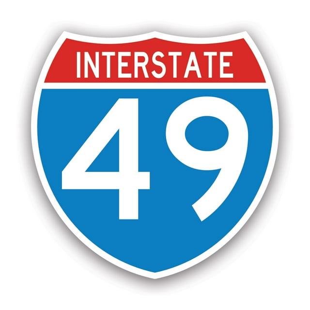 Interstate 49 Highway Sign Sticker Decal - Self Adhesive Vinyl ...