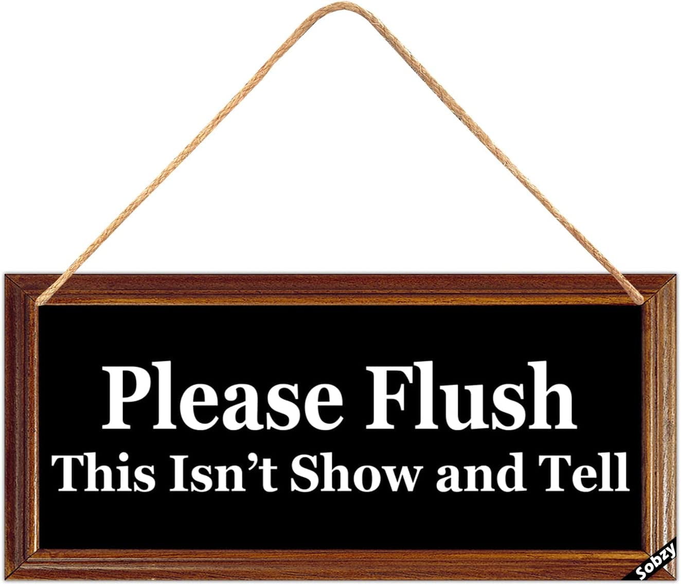 MUCHENGGIFT Funny Bathroom Signs - Please Flush This is Not Show and ...