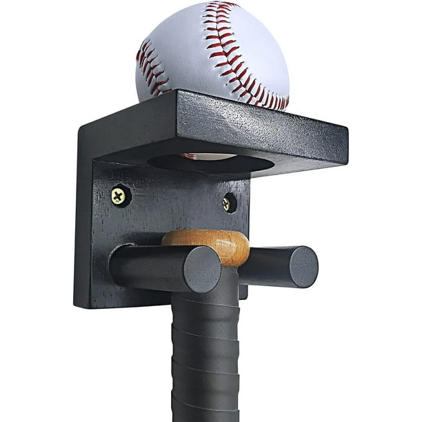 Baseball Bat Wall Mount Bat Holder Solid Wood Baseball Bat Display Wall ...