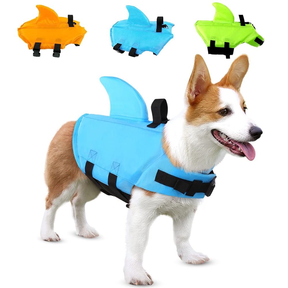 Shark Dog Life Safety Jacket Clothes Pet Life Vest Summer Dog Swimming ...