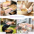 BZSMCE 2 Pack Love Lattice Egg Pattern Print Heat Resistant Cotton Oven ...