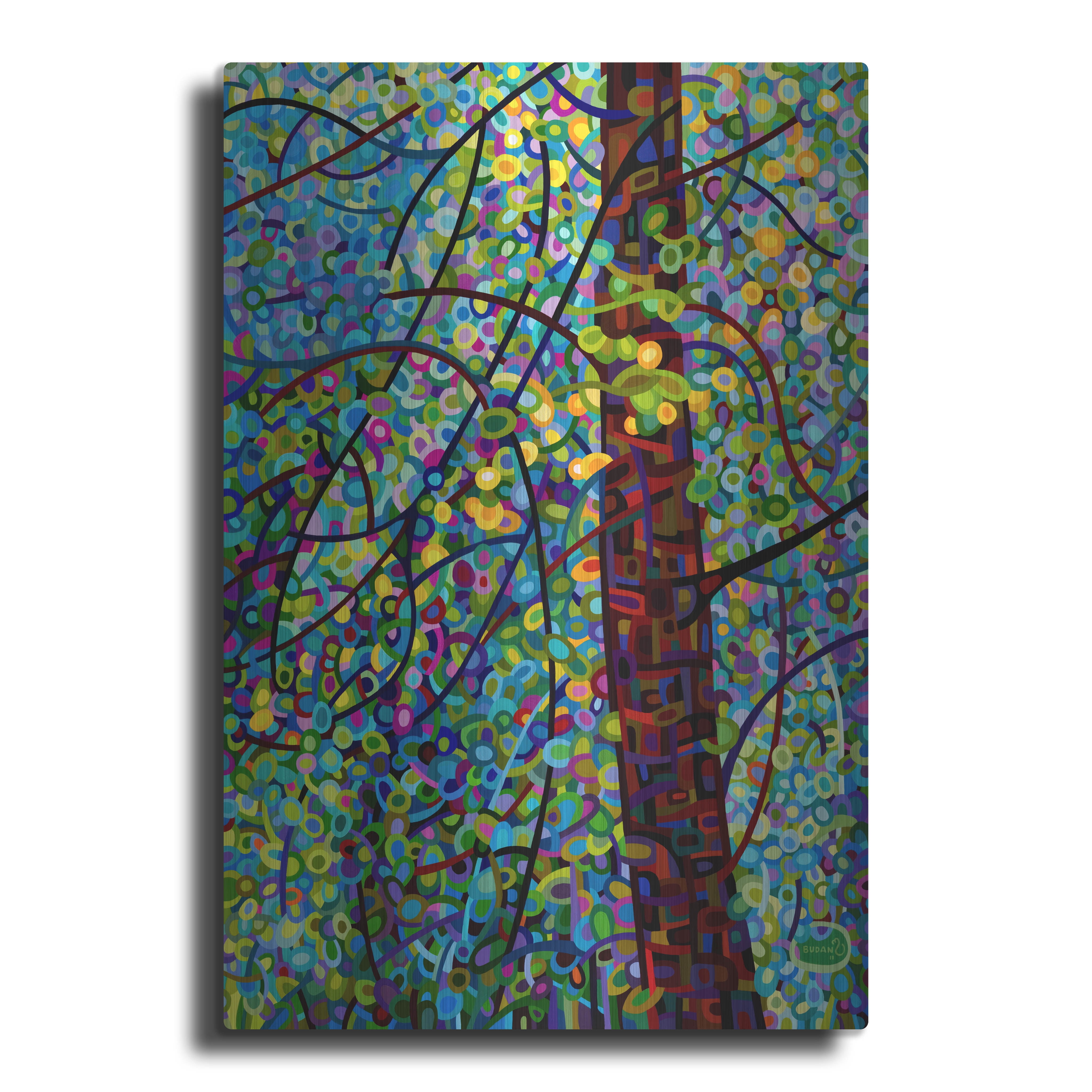 Luxe Metal Art 'Pine Sprites' by Mandy Budan, Metal Wall Art, 24"x36 ...