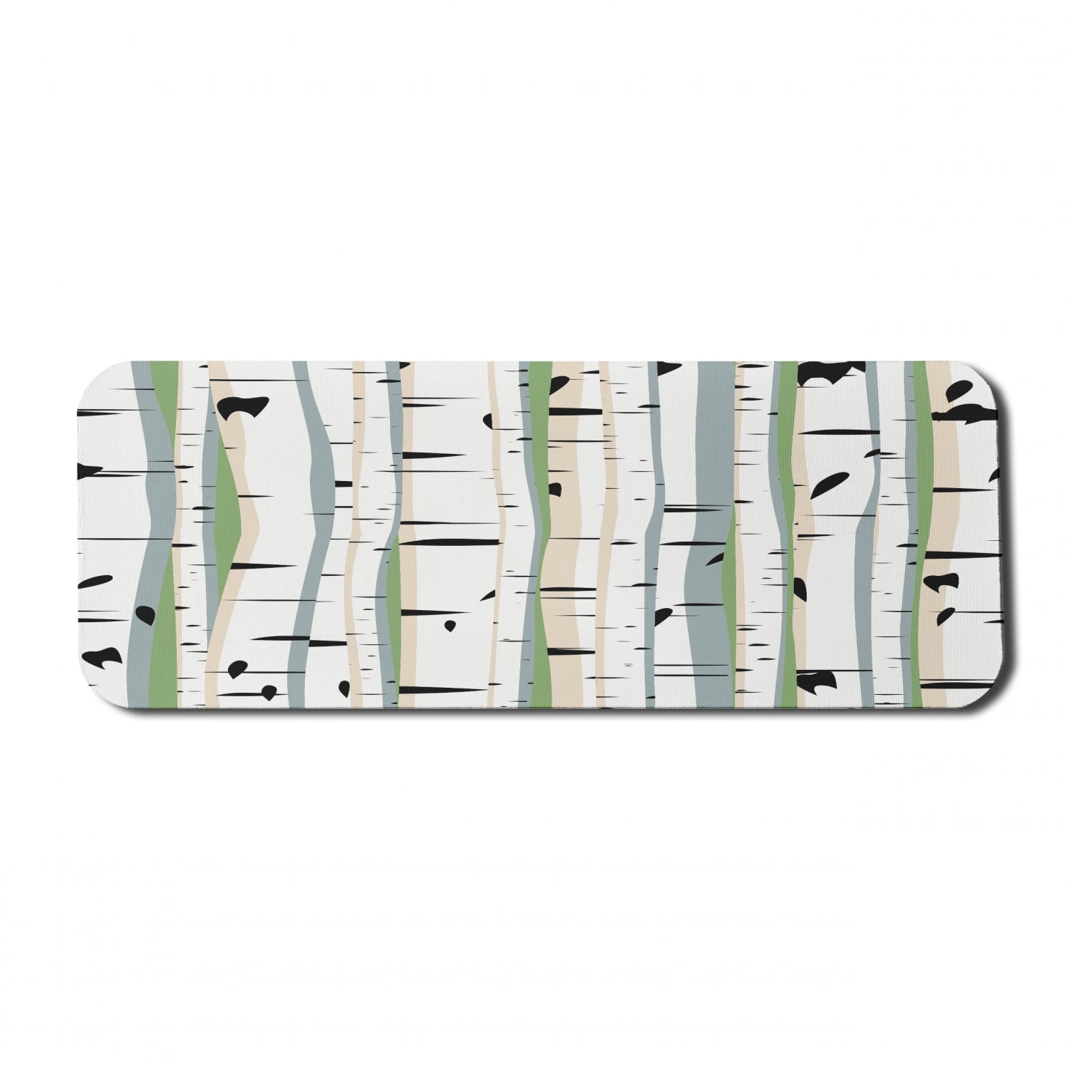 Forest Computer Mouse Pad, Dense Tree Formation Birch Trunks Abstract ...