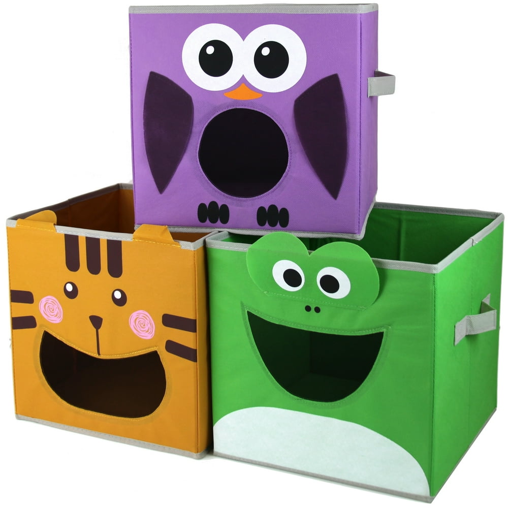 Kids Cube Storage Animal - Set of 3 - Walmart.com - Walmart.com