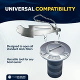 Five Oceans Universal Deck Fill Keys - Boat Gas Cap Key Tool for Gas ...