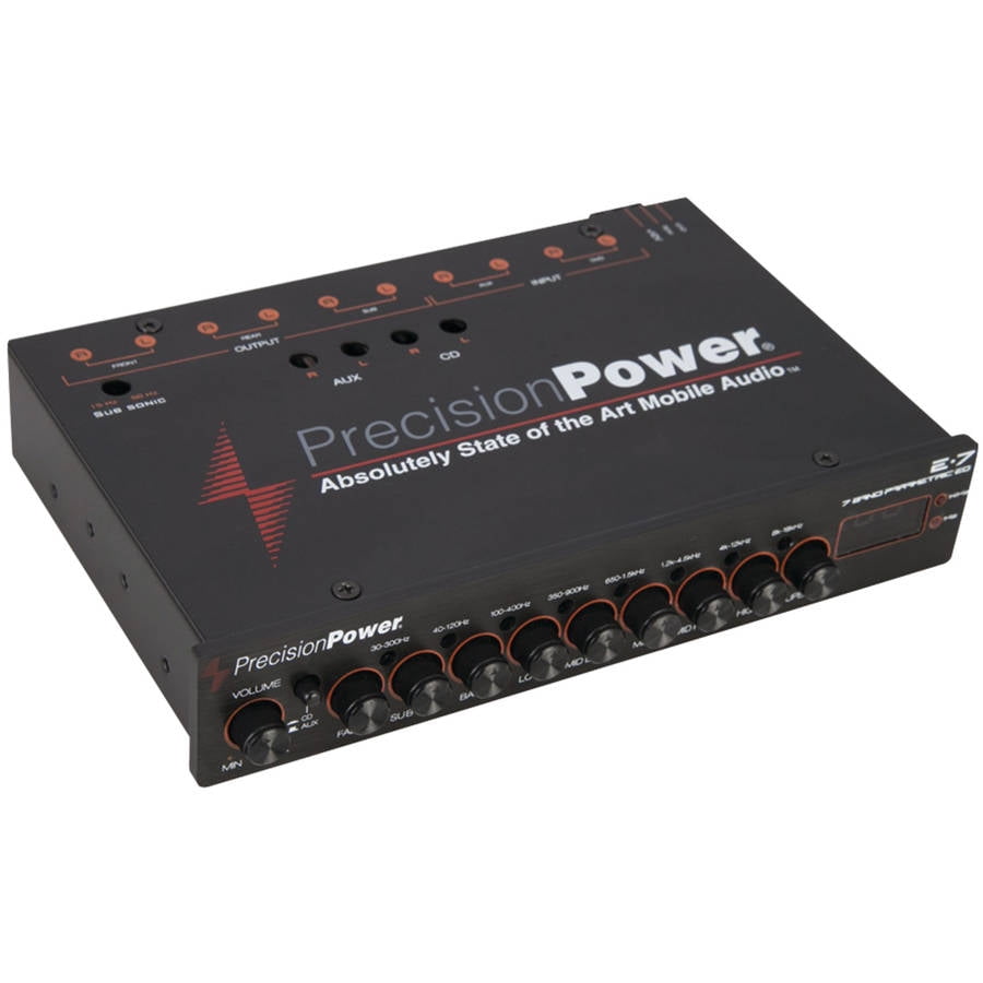 Precision Power E.7 Half-DIN 7-Band Parametric Equalizer with LED ...