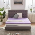 Sinweek Full Size Gel Memory Foam Mattress Topper Pad, 3 inch, Lavender ...