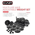 CAP 66lb Multi-Use Weight Set - Adjustable Dumbbell, Barbell ...