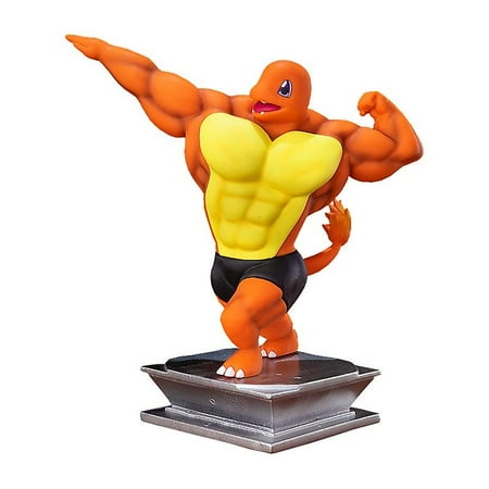 Pokemon Figures 18cm Gk Muscle Pikachu Squirtle Psyduck Action Figure ...