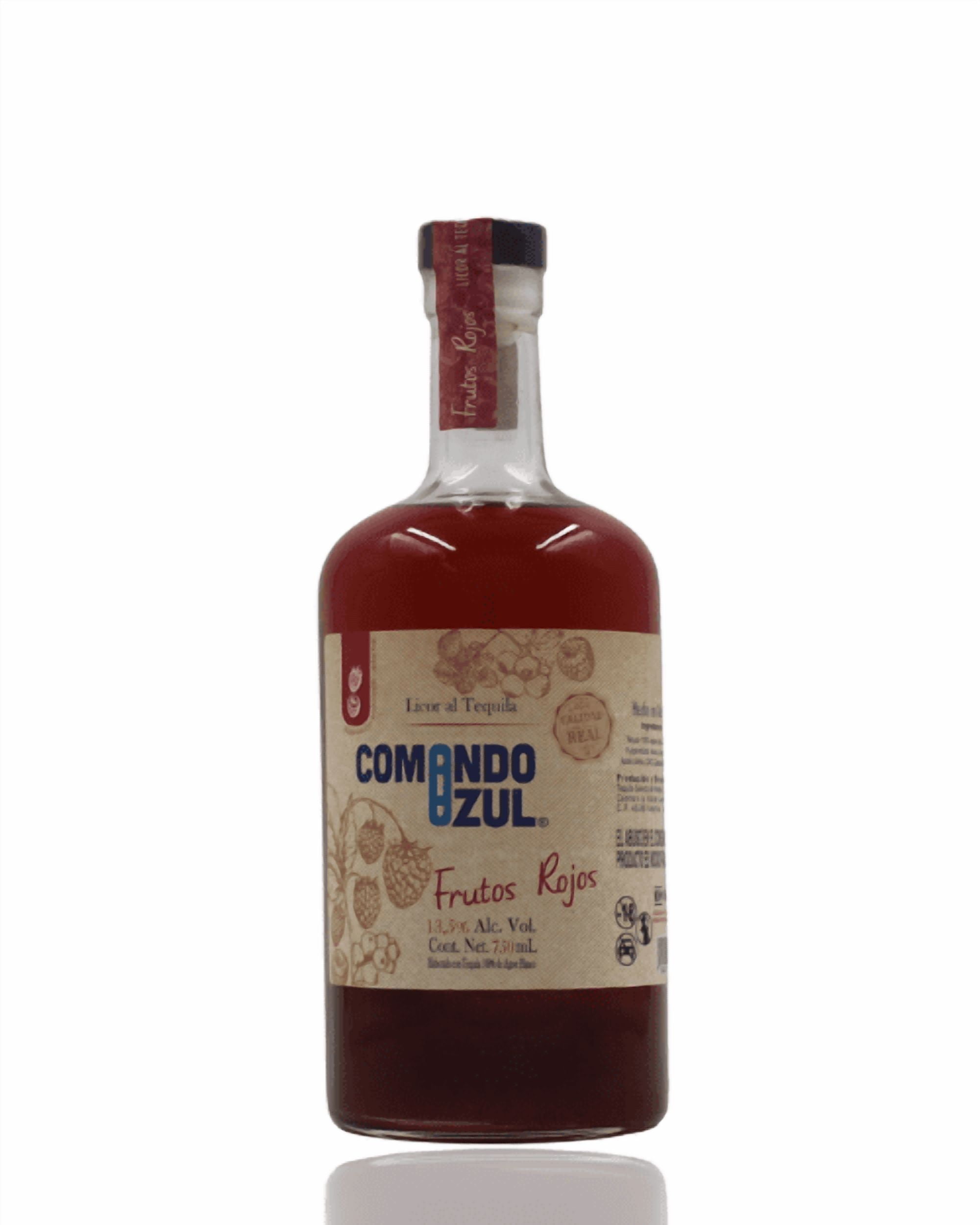 Pack De 6 Licor Al Tequila Comando Azul Frutos Rojos 750Ml | Walmart en ...