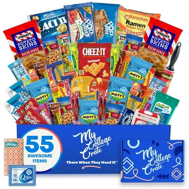 Fun Flavors Box College Freshman Survival Kit Snack Care Package (28 ...