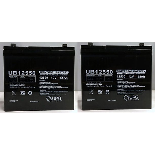 12V 55Ah Battery for Power King UT 620HV Tractor - 2 Pack - Walmart.com
