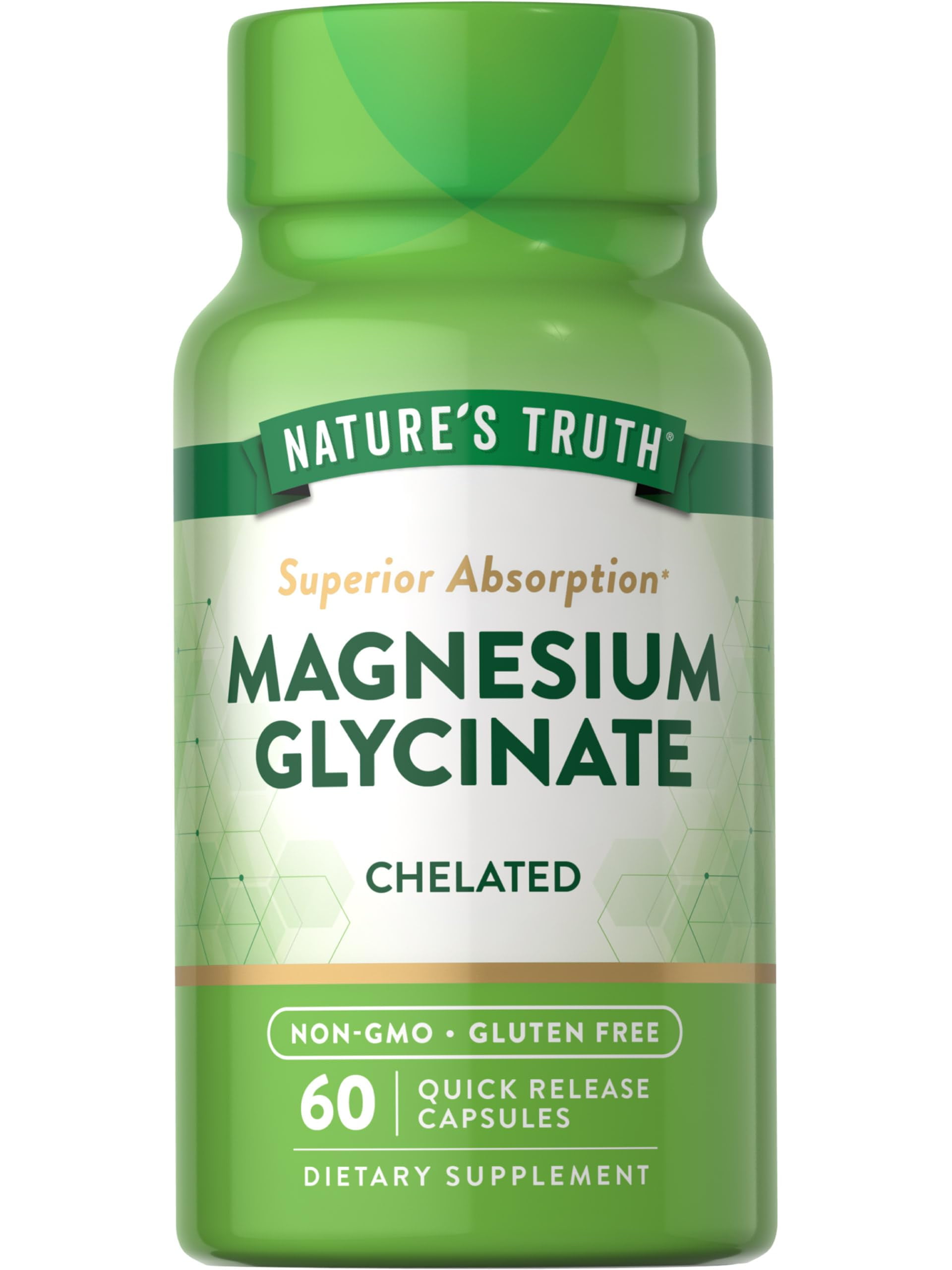 Cápsulas de glicinato de magnesio, 200 mg, 60 unidades, Nature's Truth ...