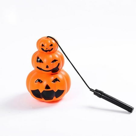 Pumpkin Halloween Candy Holders Led Hanging Lanterns Mini Plastic For ...