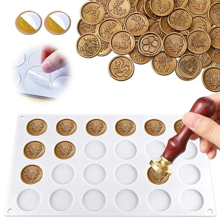Tatum88 Silicone Wax Seal Mat, 24-Cavity Wax Sealing Mat with Removable ...